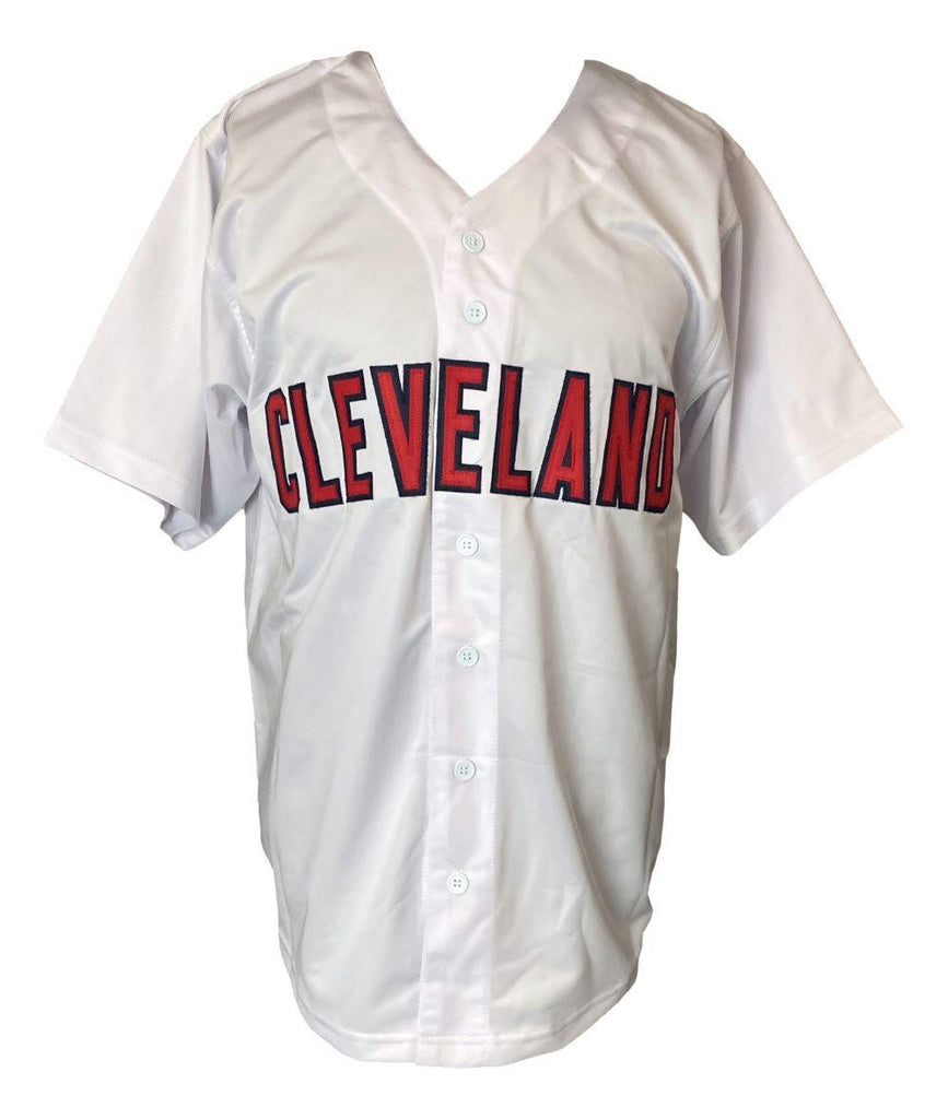 Bob Feller Cleveland Signed White Baseball Jersey HOF 62 BAS – Super ...