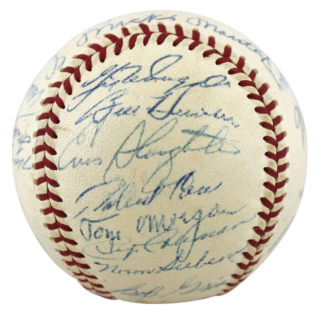1956 Yankees (27) Berra, Ford, Rizzuto, Bauer Signed Oal Baseball PSA ...