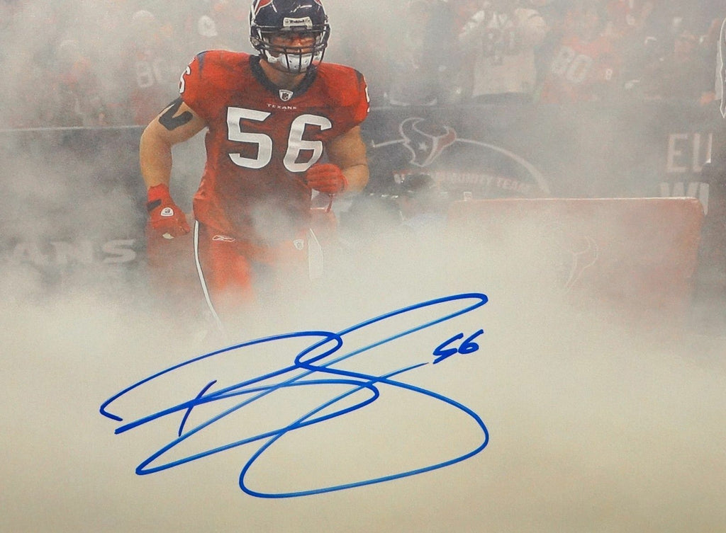 Brian Cushing Autographed 16x20 Running In Smoke Photo- JSA W Auth ...