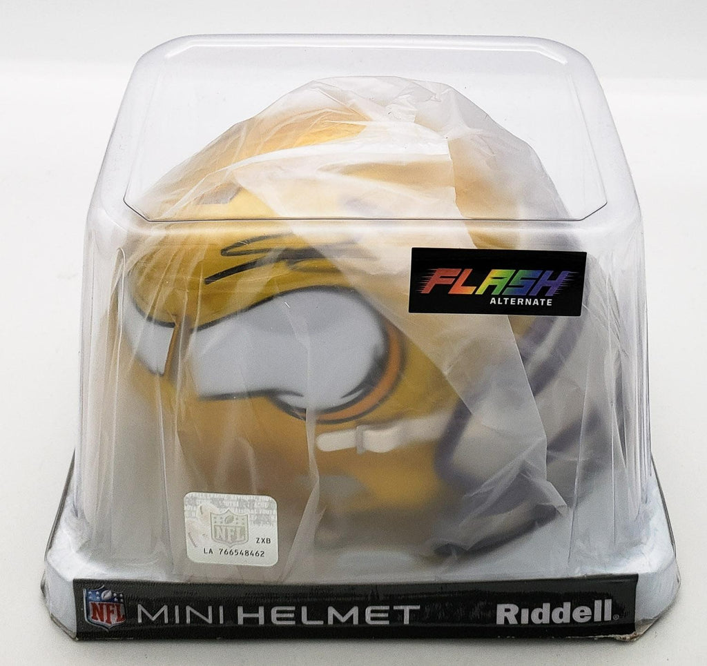 Jordan Addison Signed Minnesota Vikings Mini Helmet (Player Ink) USC T ...