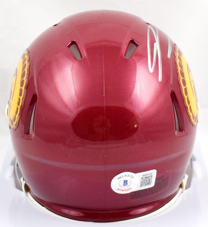 Jordan Addison Autographed USC Trojans Speed Mini Helmet- Beckett W Ho ...