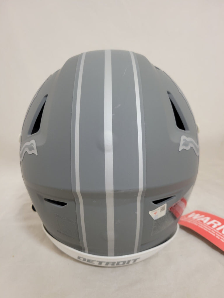 JAHMYR GIBBS SIGNED DETROIT LIONS F/S SLATE SPEEDFLEX AUTHENTIC HELMET ...
