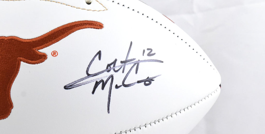 Colt McCoy Autographed Texas Longhorns Logo Football - Beckett W Holog ...
