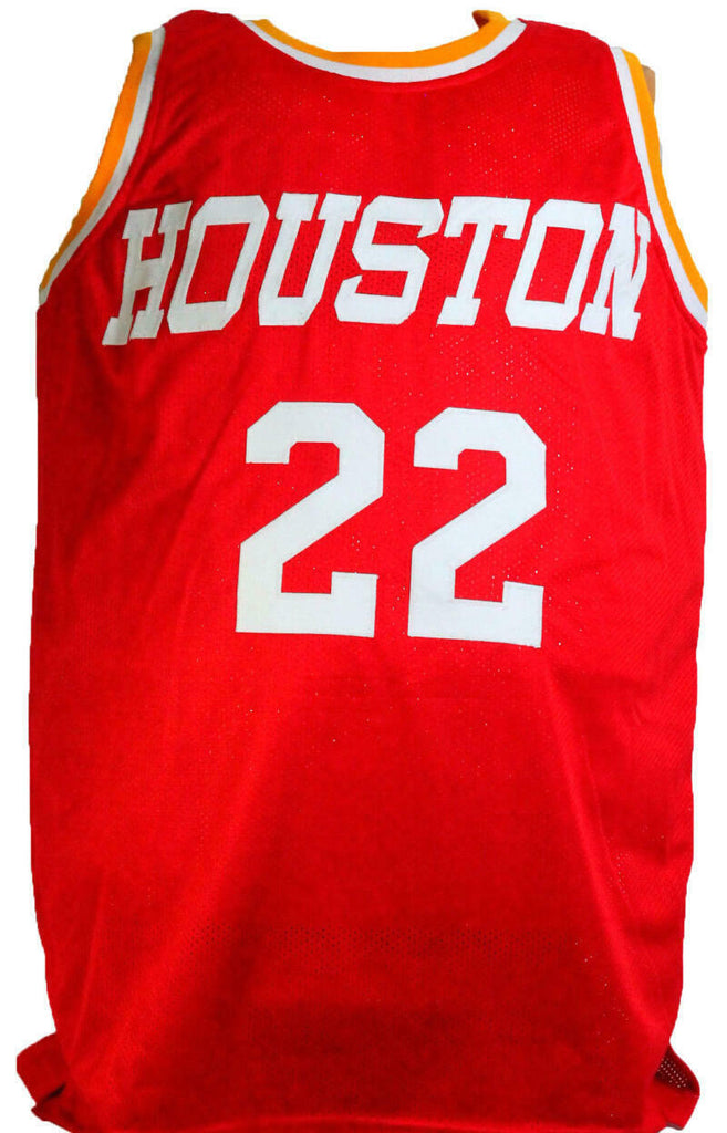 Clyde Drexler Autographed Red TB Pro Style Jersey- JSA W – Super Sports ...