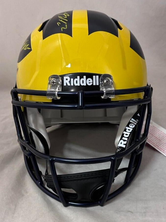 MICHIGAN SIGNED SPEED AUTHENTIC HELMET - JJ McCARTHY BLAKE CORUM & MOR ...