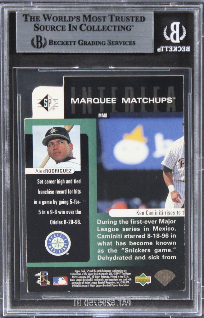 Mariners Alex Rodriguez Auth Signed 1997 SP Marquee Matchups #MM8 Card ...