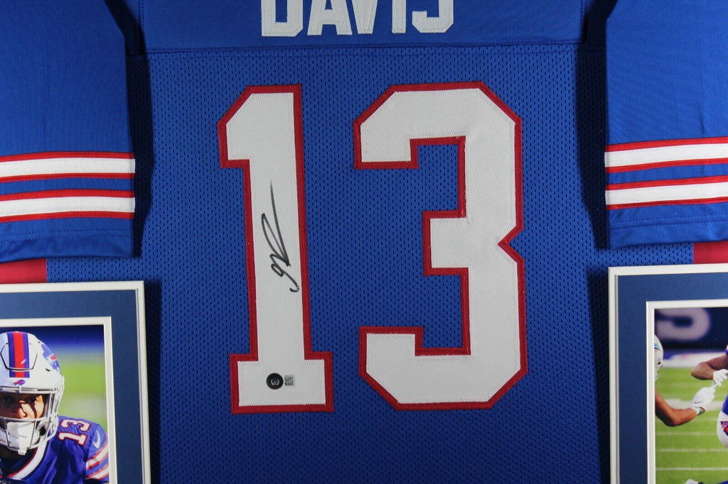 GABRIEL GABE DAVIS (Bills blue SKYLINE) Signed Autographed Framed Jers ...
