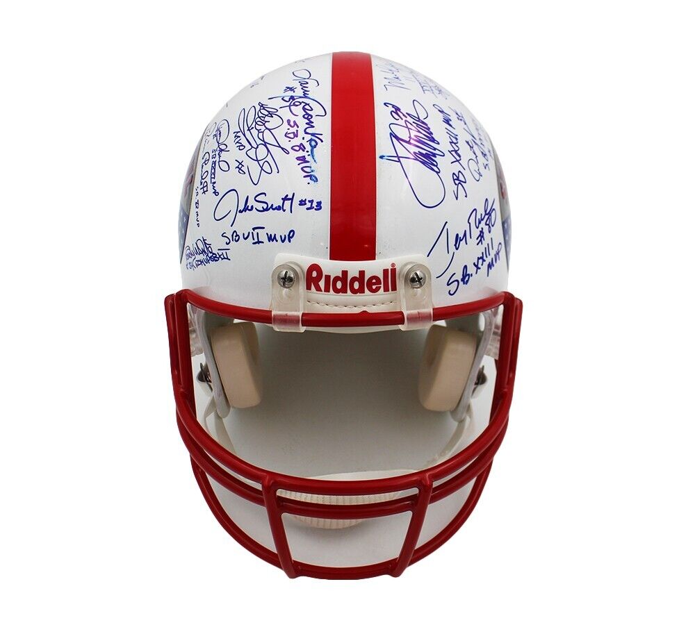 Multi-Signed NFL Proline Super Bowl MVP Helmet With 37 Signatures w- M ...