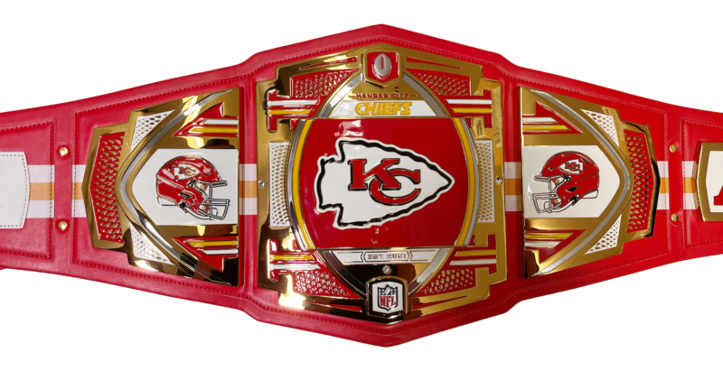 Patrick Mahomes Autographed Kansas City Chiefs WWE Championship Belt B ...