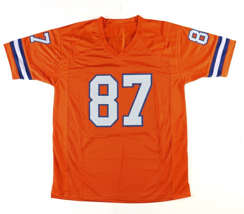 Ed McCaffrey Signed Denver Broncos Orange Home Jersey (JSA COA) 1998 P ...