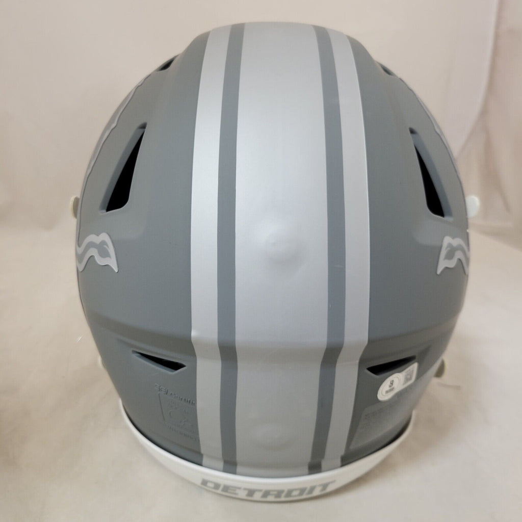 AMON RA ST BROWN SIGNED DETROIT LIONS SLATE SPEEDFLEX AUTHENTIC HELMET ...