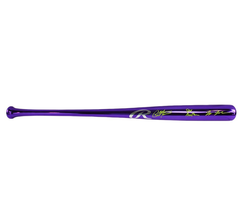 Jay Johnson, Paul Manieri, Skip Bertman Signed LSU Tiger Rawlings Purp ...