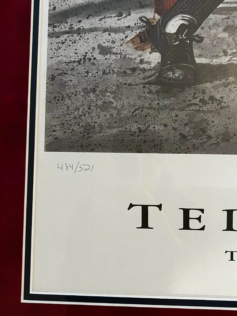 Ted Williams Signed Autographed Litho Framed 27x38 Inscribed 484/521 G ...