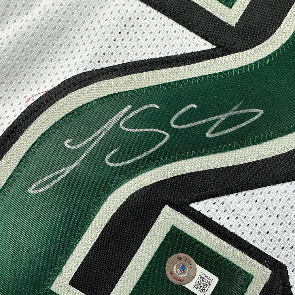 Framed Autographed/Signed LeSean McCoy 33x42 White Jersey Beckett BAS ...