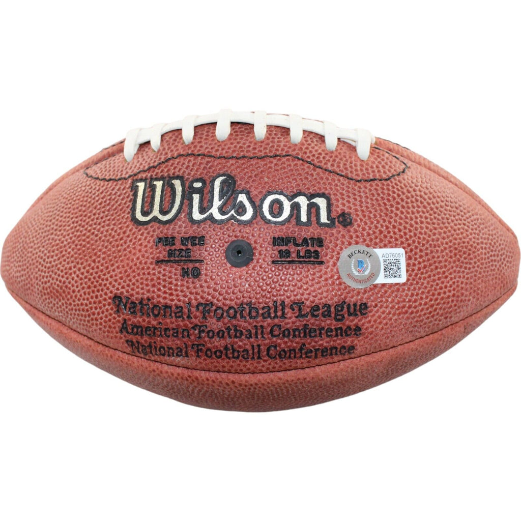 Steve Atwater Autographed/Signed Wilson Leather Mini Football BAS 4431 ...