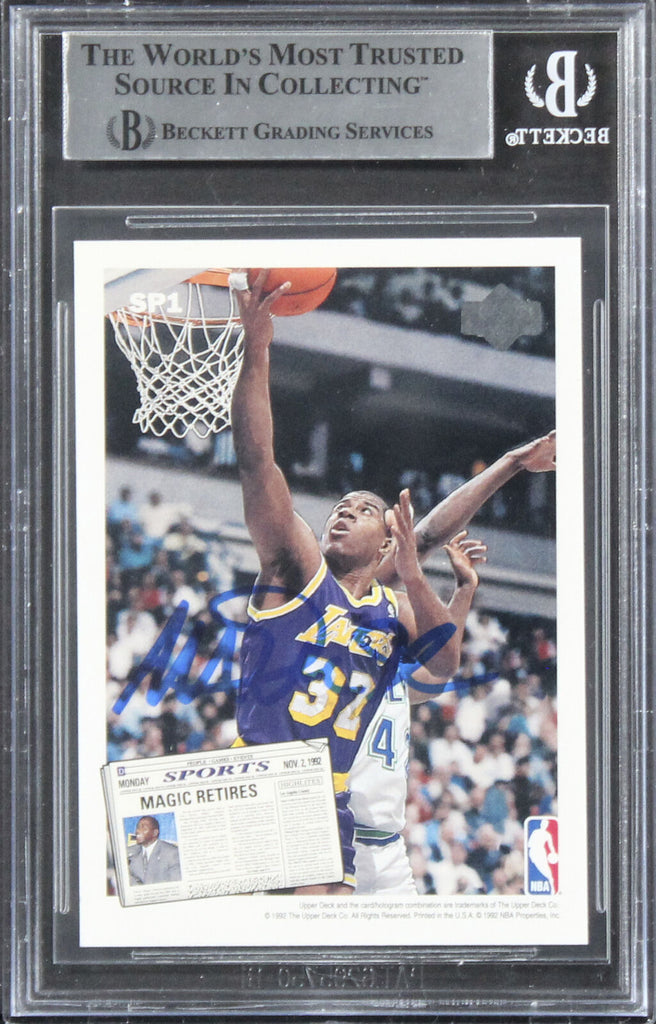 Larry Bird & Magic Johnson Authentic Signed 1992 Upper Deck #SP1 Card ...