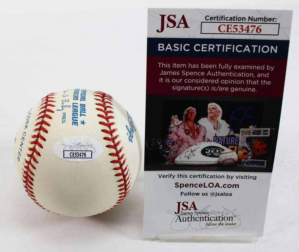 Johnny Damon Signed Official Rawlings A. L. Baseball (JSA) 2xSeries Ch ...