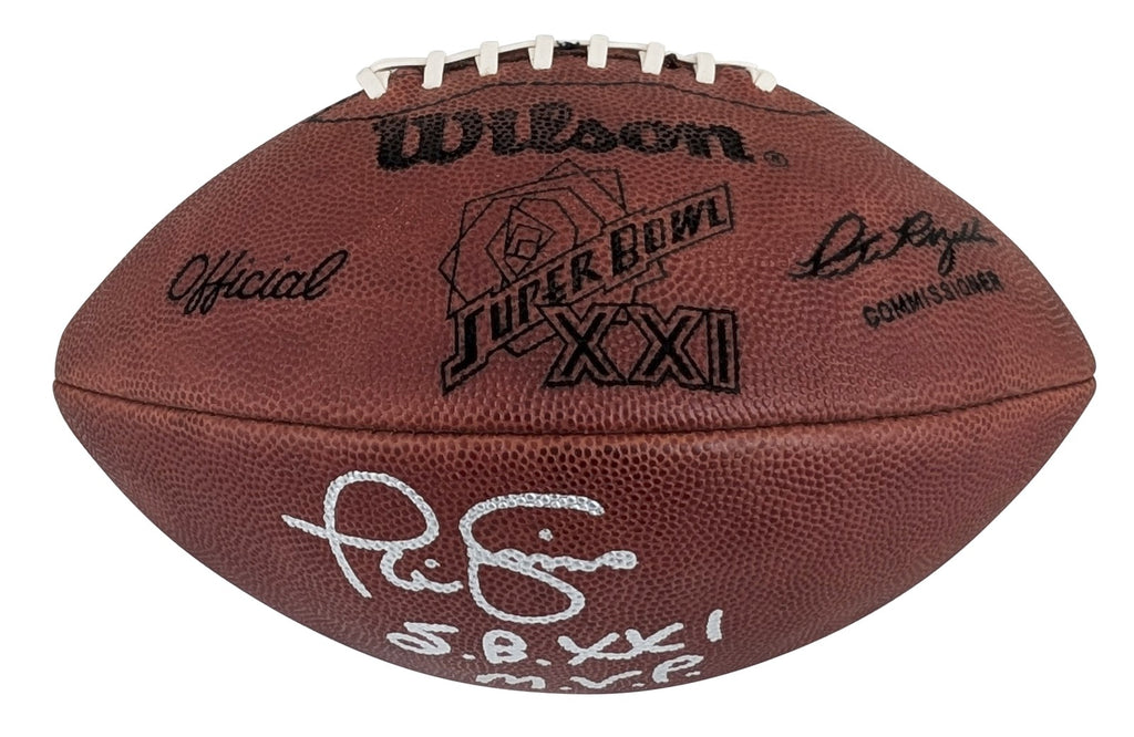 Giants Phil Simms "SB XXI MVP" Signed SB XXI Logo Wilson "Duke" Footba ...