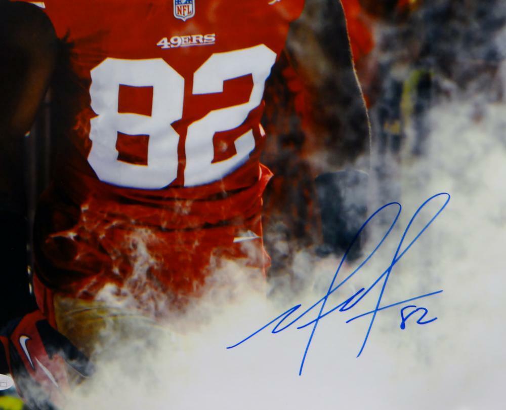 Mario Manningham Autographed San Francisco 49ers 16x20 Smoke Photo- JS ...