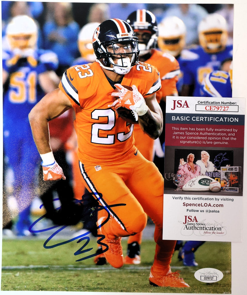 DeVontae Booker Autographed Denver Broncos 8x10 Photo JSA COA – Super ...