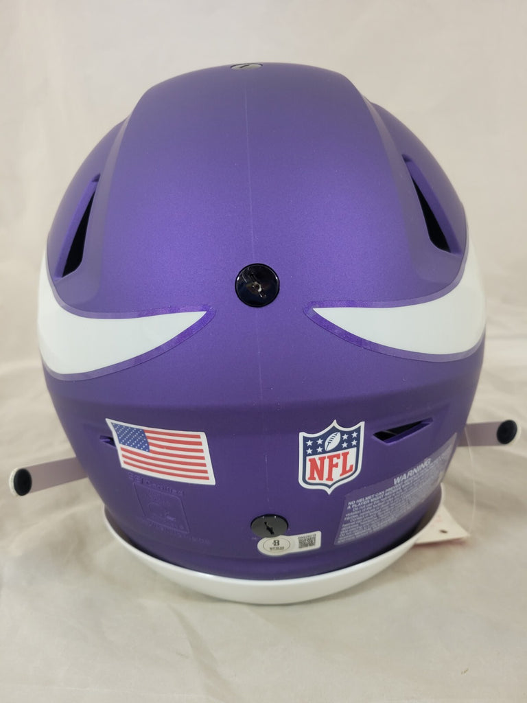 JUSTIN JEFFERSON SIGNED MINNESOTA VIKINGS F/S TRIBUTE SPEEDFLEX HELMET ...