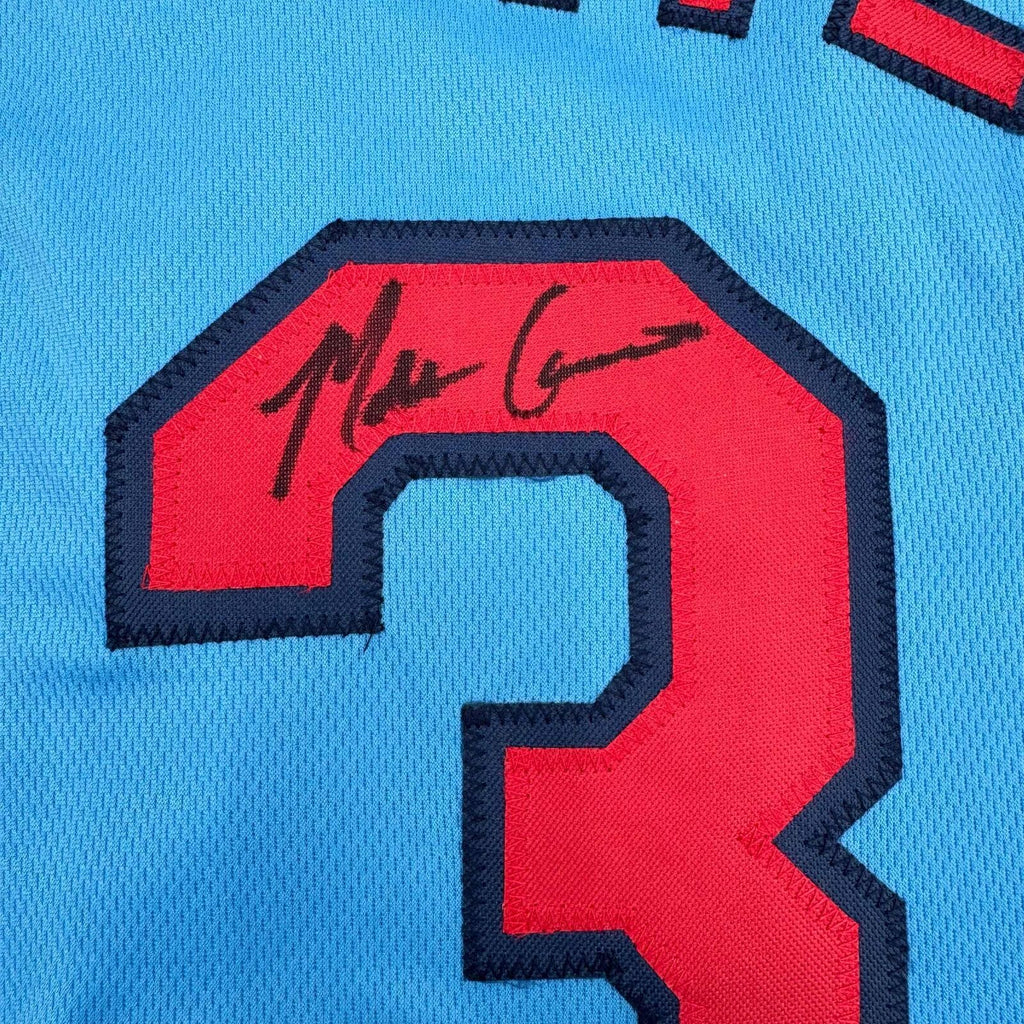 Autographed/Signed Matt Carpenter St. Louis Blue Baseball Jersey JSA C ...