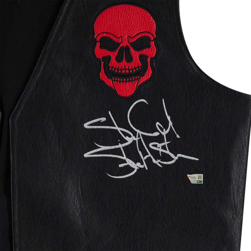 Stone Cold Steve Austin Autographed WWE Black & Red DTA Vest Fanatics ...