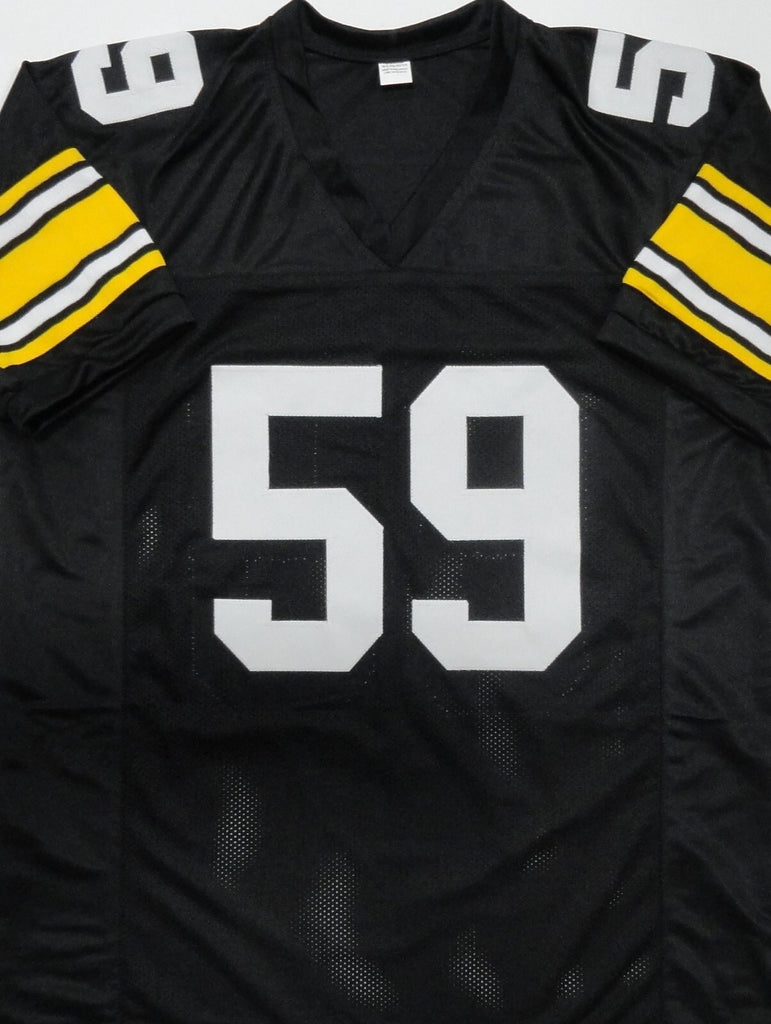 Steelers JACK HAM Signed Custom Replica Black Pittsburgh Jersey AUTO w ...
