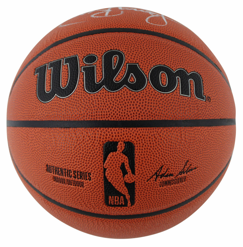 Larry Bird & Julius "Dr.J" Erving Signed Wilson Basketball BAS Witness ...