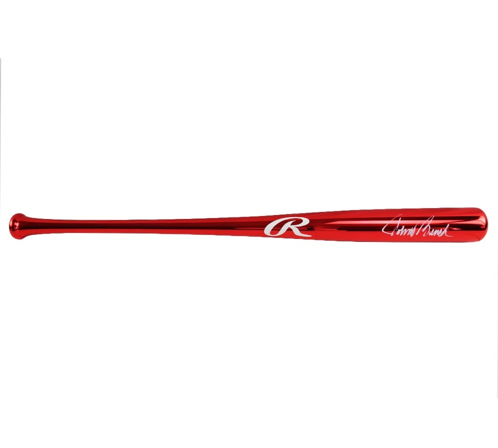 Johnny Bench Signed Cincinnati Reds Rawlings Red Chrome MLB Bat – Super ...