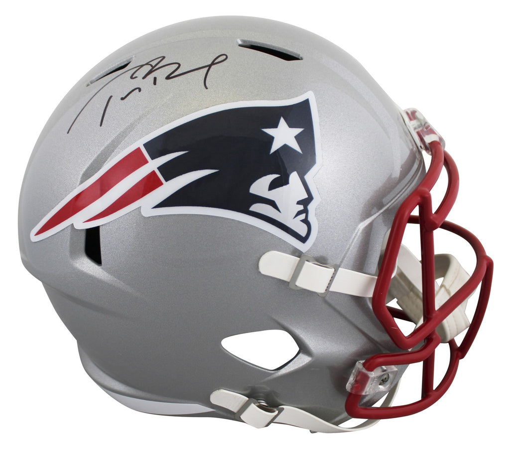 Patriots Tom Brady Authentic Signed Full Size Speed Rep Helmet W/ Case ...