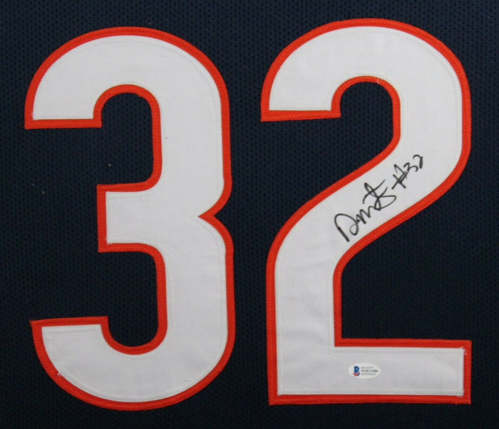 DAVID MONTGOMERY (Bears navy SKYLINE) Signed Autographed Framed Jersey ...