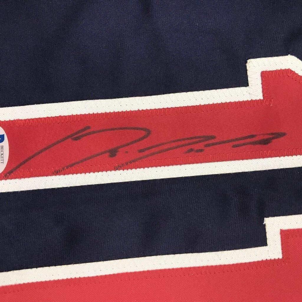 Autographed/Signed JOSE RAMIREZ Cleveland Blue Baseball Jersey Beckett ...