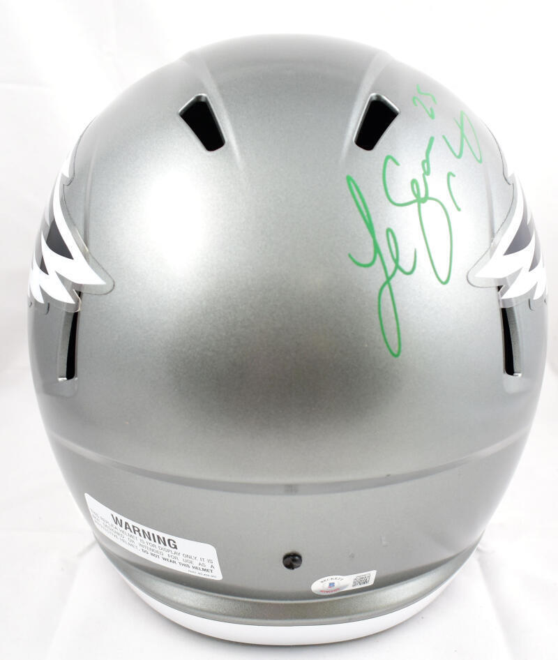 LeSean McCoy Autographed F/S Eagles Flash Speed Helmet- Beckett W Holo ...