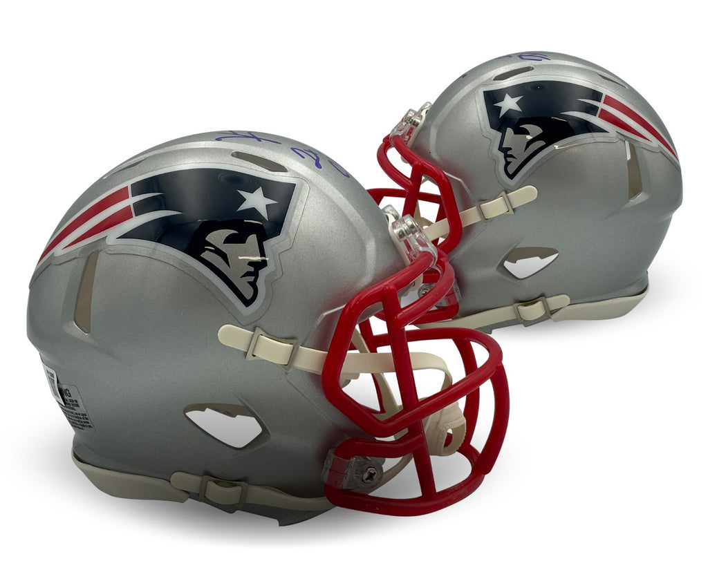 Vince Wilfork Autographed New England Patriots Mini Helmet 2 x SUPER B ...