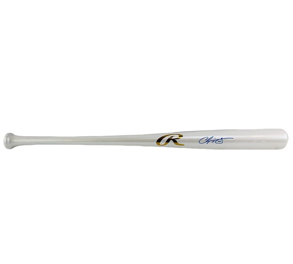 Chipper Jones Signed Atlanta Braves Rawlings White Chrome MLB Bat ...
