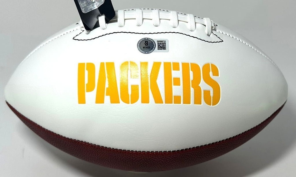 Packers LEROY BUTLER Signed Wilson White Panel GB LOGO Football AUTO w ...