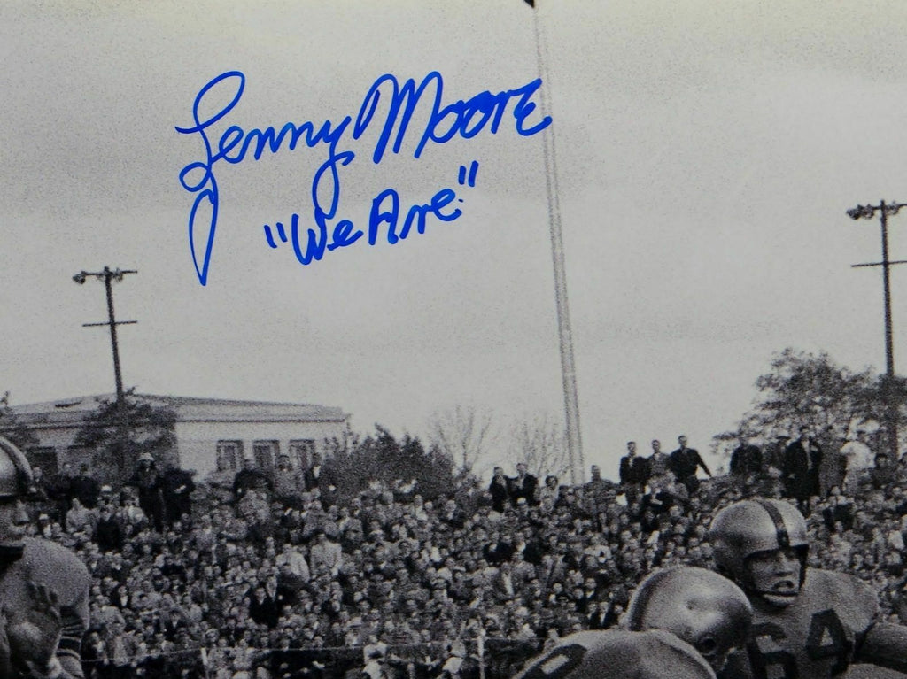 Lenny Moore Signed Penn State 16x20 Running Photo W/ "We Are"- JSA W A ...