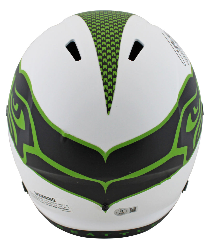Seahawks Tyler Lockett Signed Lunar Full Size Speed Rep Helmet BAS Wit ...