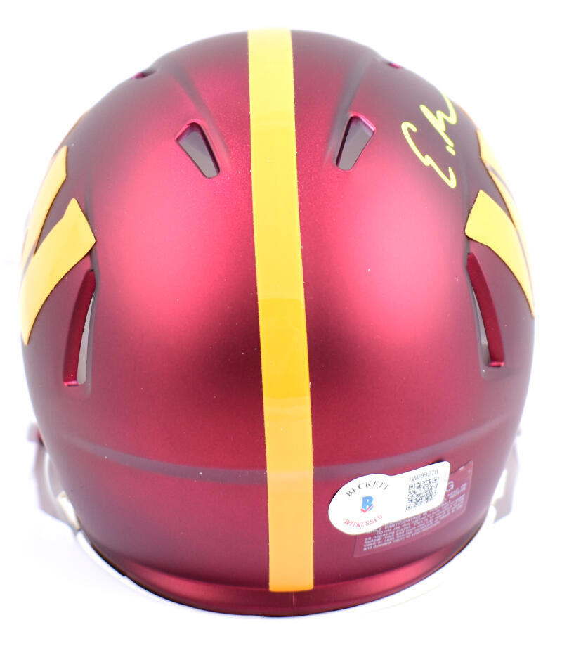 Emmanuel Forbes Jr. Autographed Commanders Speed Mini Helmet - Beckett ...