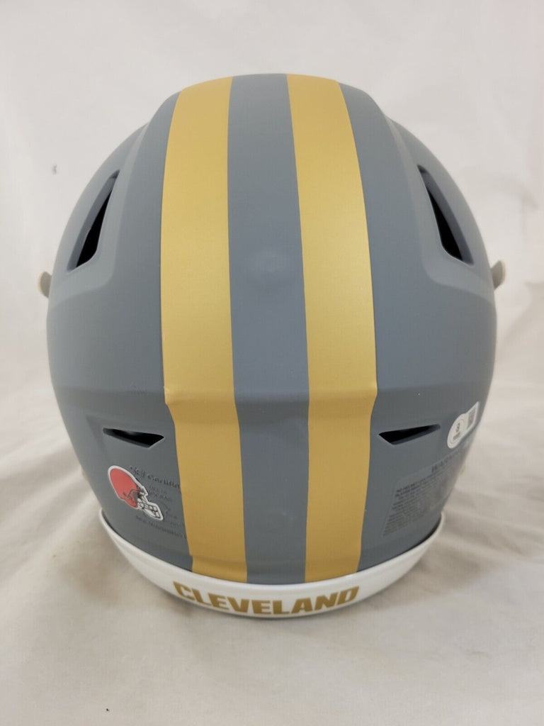 NICK CHUBB SIGNED CLEVELAND BROWNS SLATE SPEEDFLEX AUTHENTIC HELMET BA ...