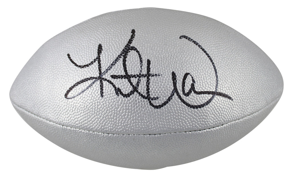 Kurt Warner Signed Wilson Replica Duke Metallic Silver Football W/ Cas ...