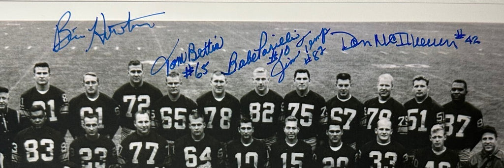 Packers 1958 Team Signed 8x10 Photo w/ 6 Sigs Howton Bettis Parilli Cu ...