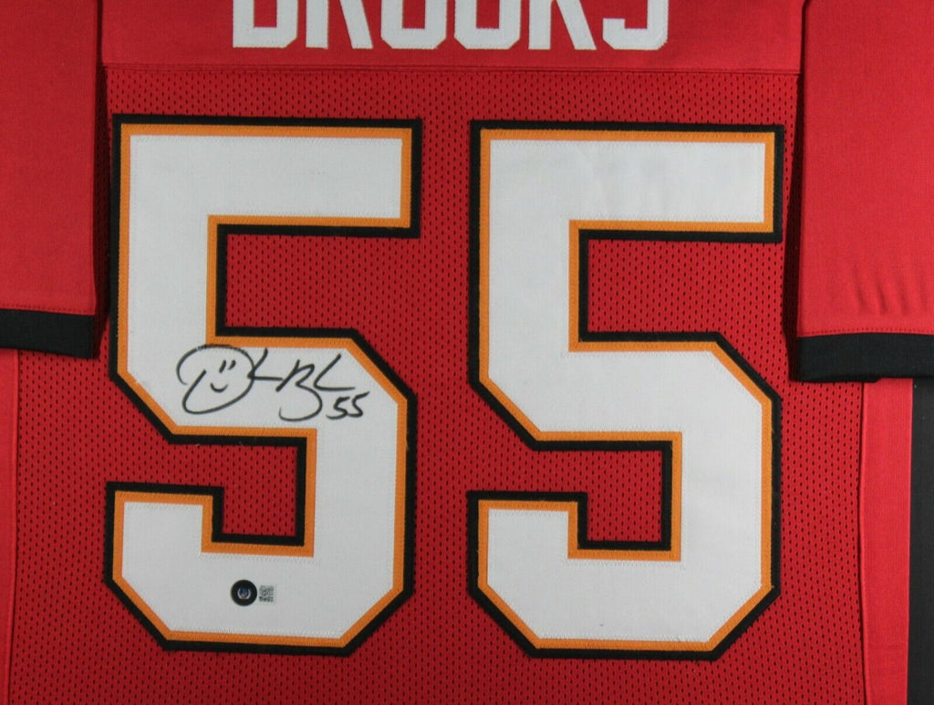 DERRICK BROOKS (Buccaneers red TOWER) Signed Autographed Framed Jersey ...