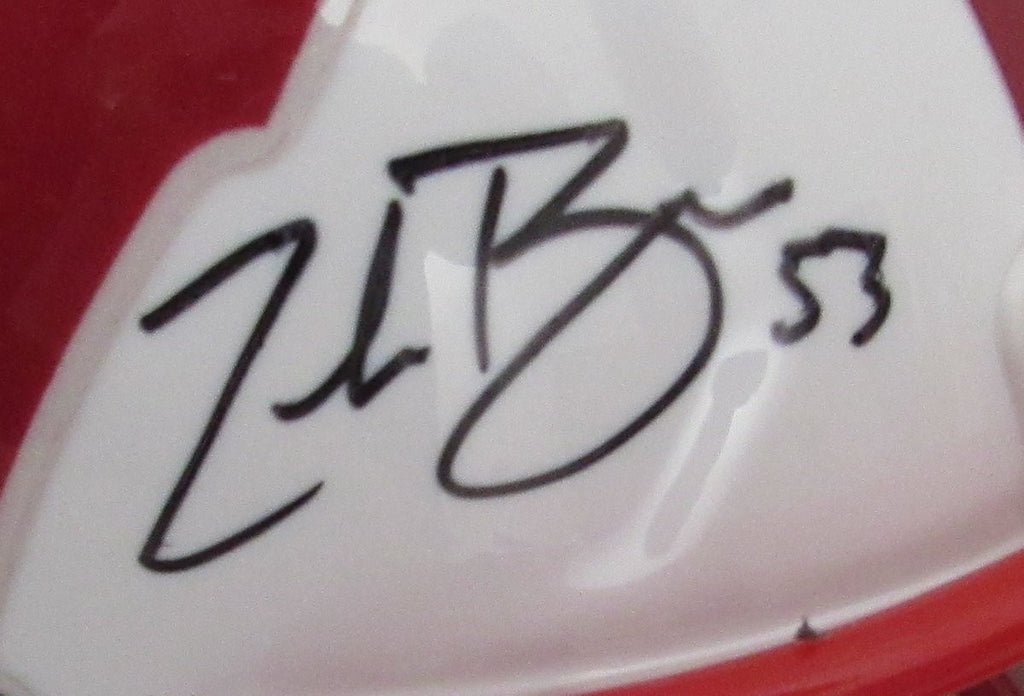 Zack Baun Signed/Autographed White Mini Football Helmet Wisconsin Beck ...