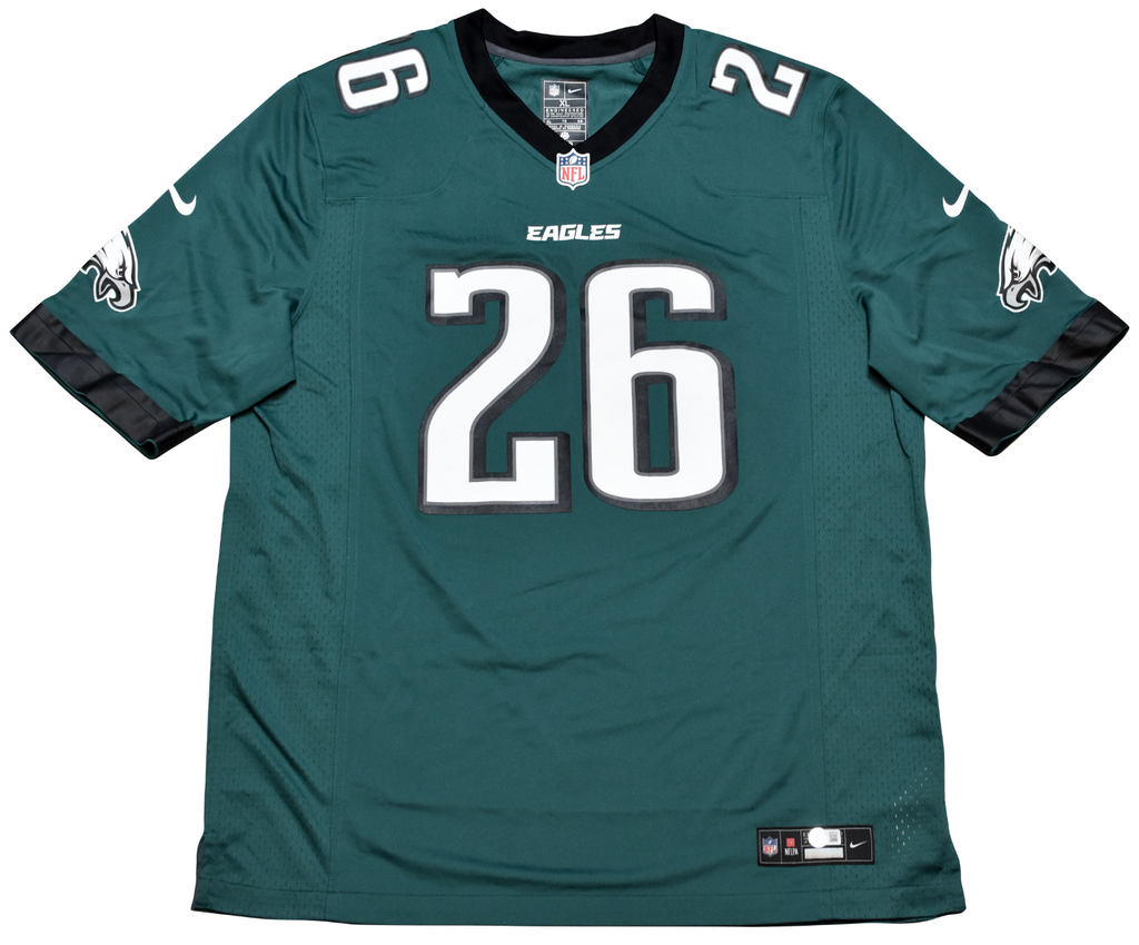 SAQUON BARKLEY AUTOGRAPHED PHILADELPHIA EAGLES #26 GREEN NIKE JERSEY B ...
