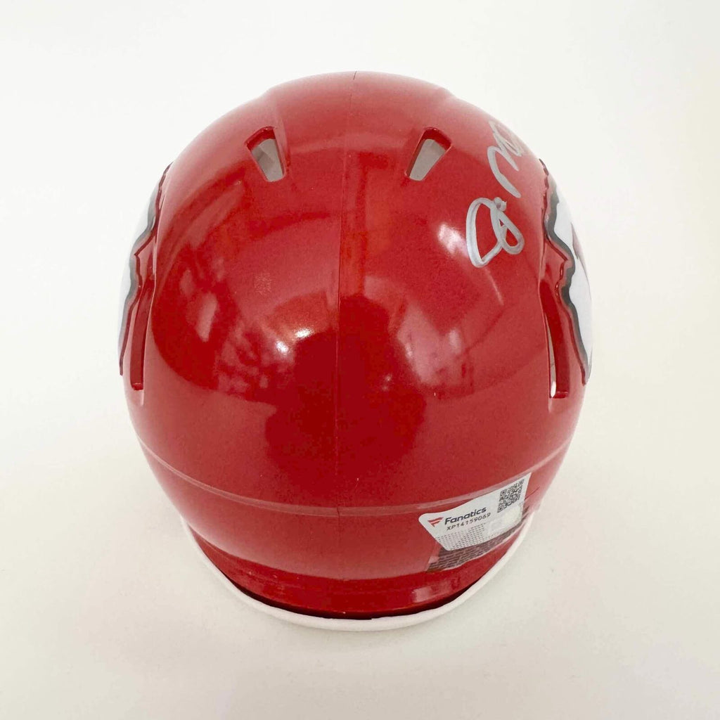 Autographed/Signed Joe Montana KC Chiefs Red Mini Football Helmet Fana ...