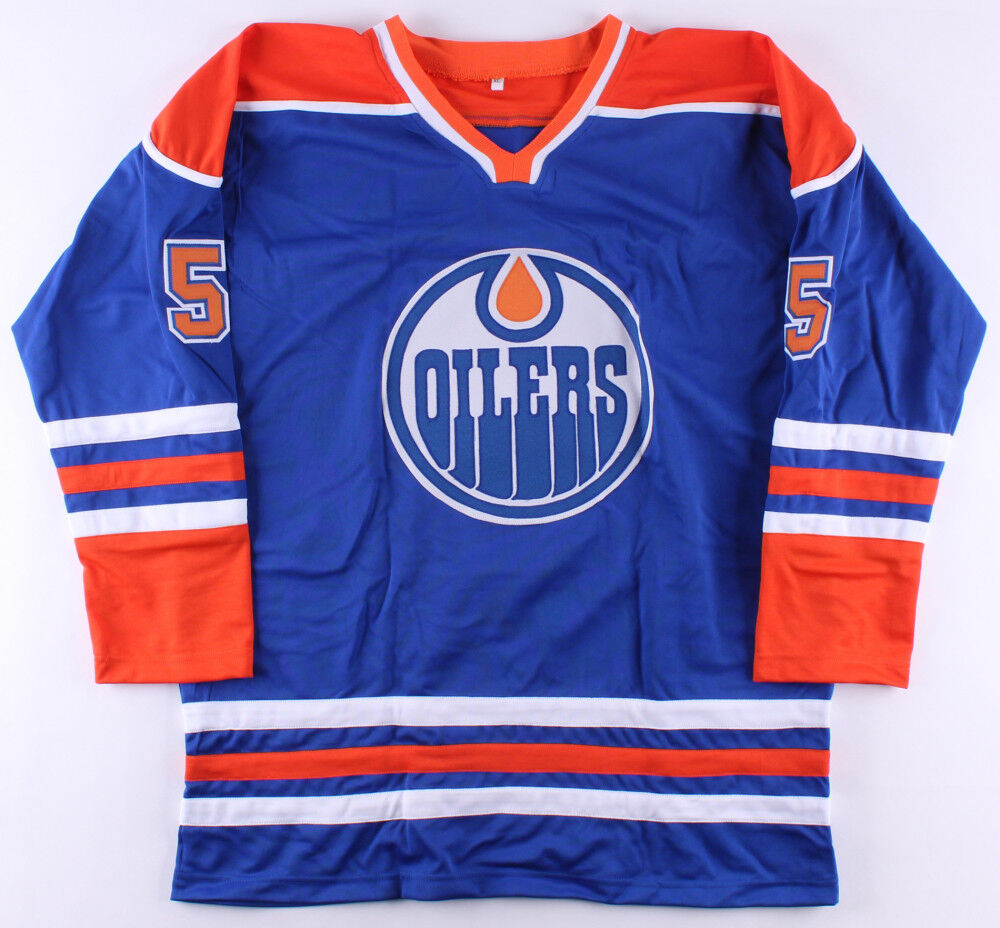 Steve Smith Signed Edmonton Oilers Jersey (Beckett COA) 3x Stanley Cup ...