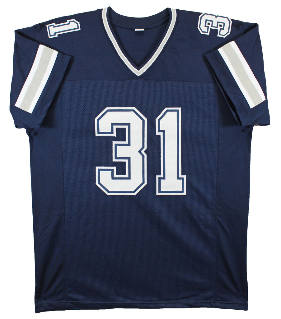 George Teague "Defend The Star" Signed Navy Blue Pro Style Jersey BAS ...