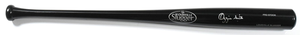 Ozzie Smith Autographed Black Louisville Slugger Pro Baseball Bat - Fa ...